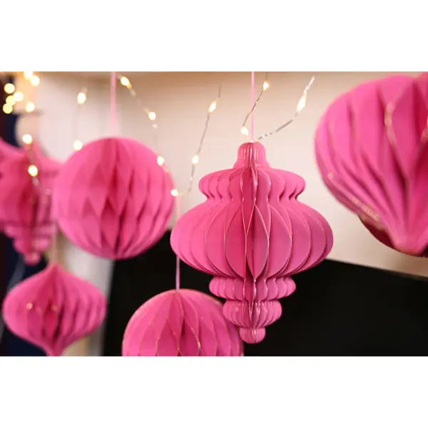 Gallery Damson Drop Gem Christmas Tree Baubles (3pk) 70x70x130mm ...